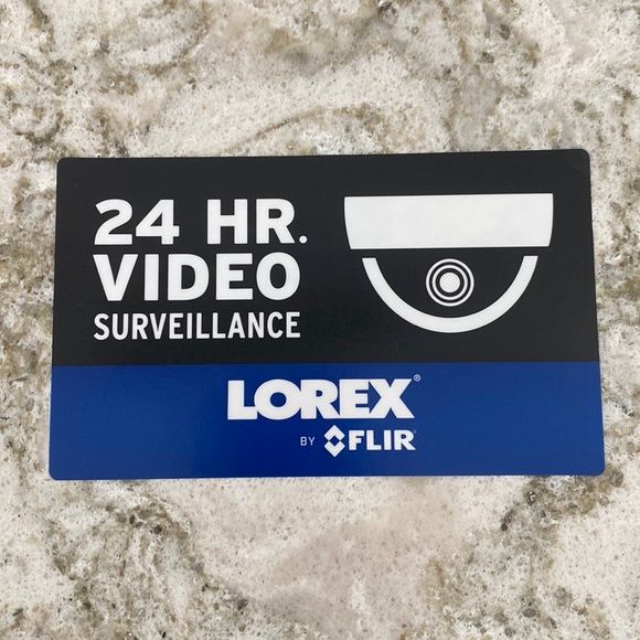 lorex | Design | 24 Hr Video Surveillance Window Sticker Lorex By Flir ...